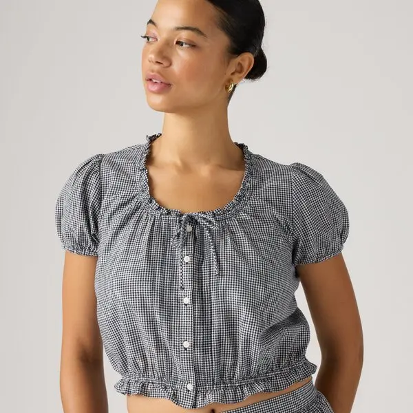 LEVI'S Chiara Short Sleeve Blouse - Blue