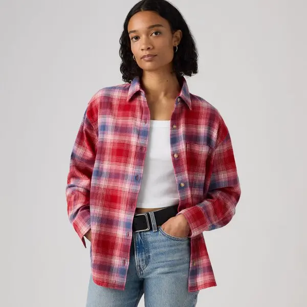 LEVI'S Nash Flannel Shirt - Red