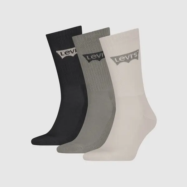 LEVI'S Regular Cut Batwing Sport Socks 3 Pack - Black