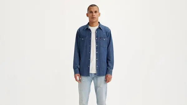 LEVI'S Classic Standard Fit Western Shirt - Blue