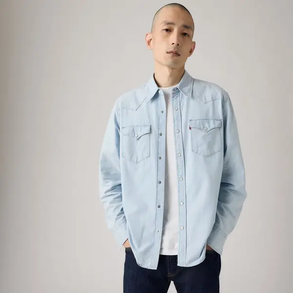 LEVI'S Classic Standard Fit Western Shirt - Blue