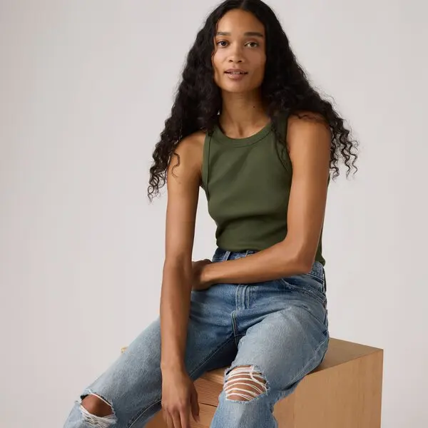 LEVI'S Essential Racer Tank Top - Green
