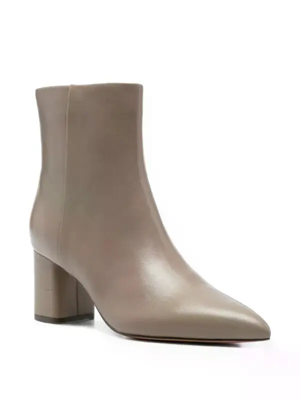 TWINSET Pointed-toe Leather Ankle Boots