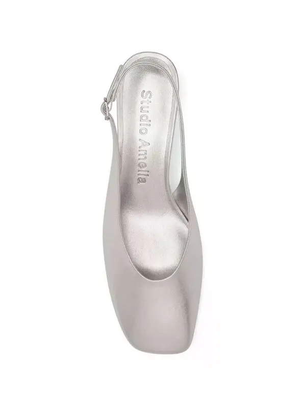 Studio Amelia 50mm Sierra Square-toe Slingback Heeled Pumps