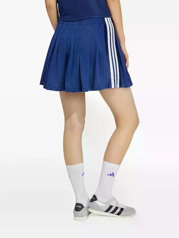 Adidas Pleated Mesh-knit Mini Skirt