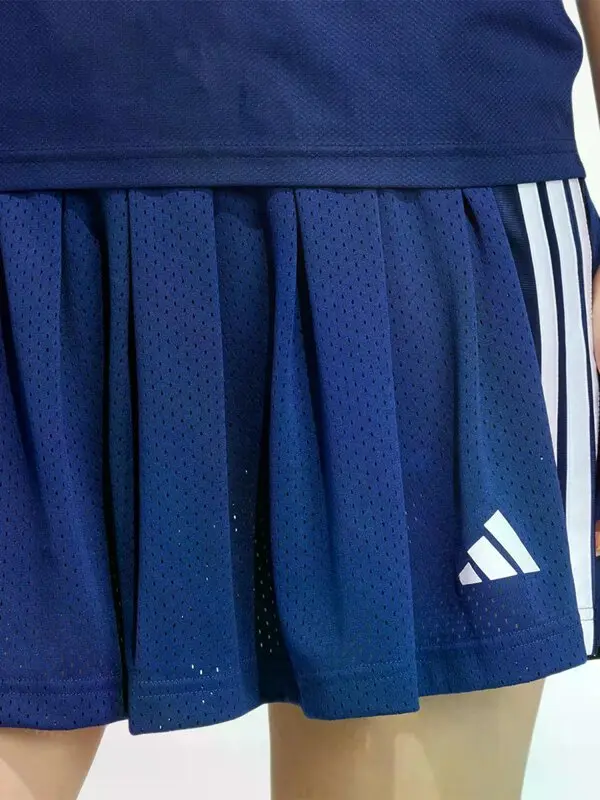 Adidas Pleated Mesh-knit Mini Skirt