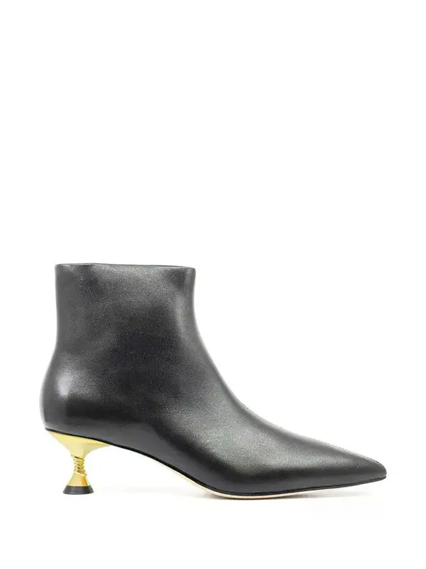 Studio Amelia Palmela Pointed-toe Ankle Boots - Black