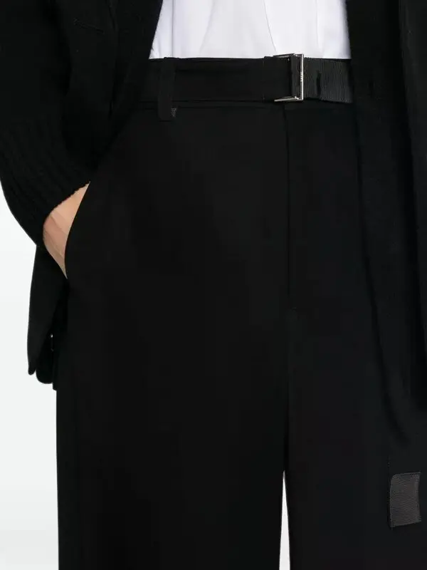 Sacai Belted Wide-leg Trousers