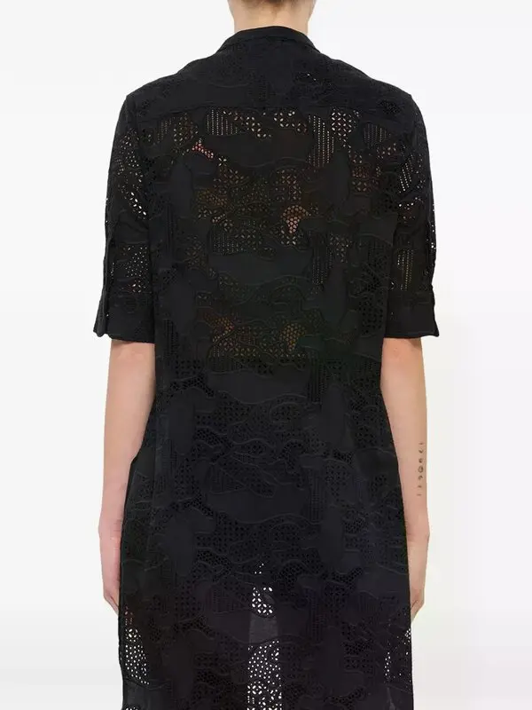 Neil Barrett Laser-cut High-low Shirt