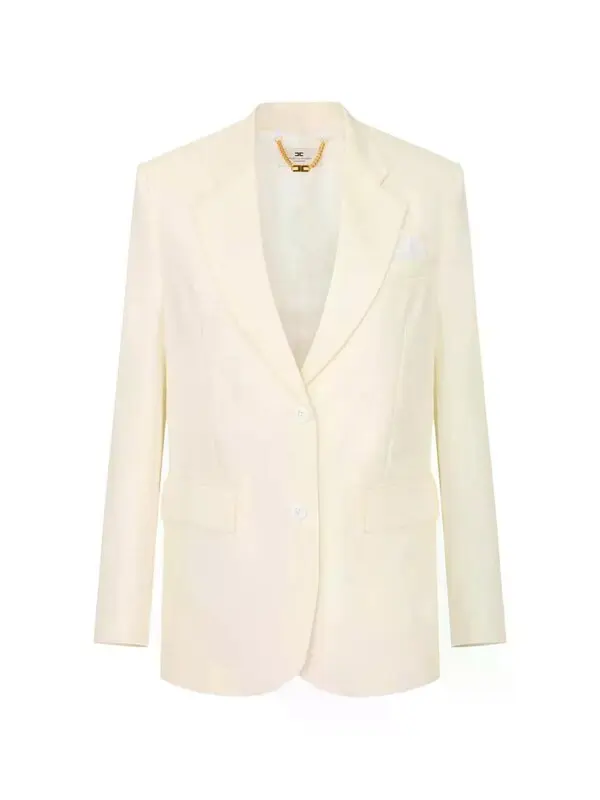 Elisabetta Franchi Jacket In Gabardine Fabric - Neutrals