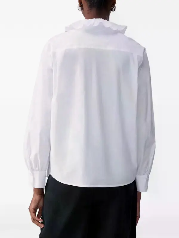 Liu Jo Poplin Shirt With Decorative Ruffles And Buttons
