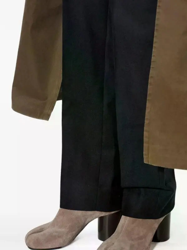 MAISON MARGIELA Suede Heeled Ankle Boots With ‘tabi’ Cut-out - Neutrals