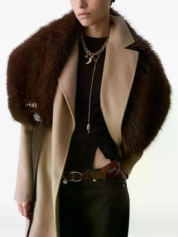 Liu Jo Long Coat With Jewel Embroidery