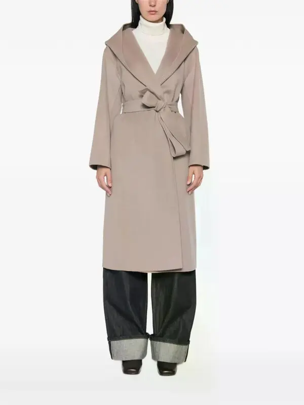 Max Mara Hooded Belted Coat