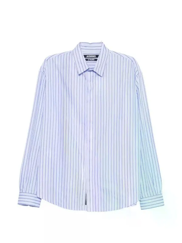 Jacquemus Dog-print Striped Shirt - Blue
