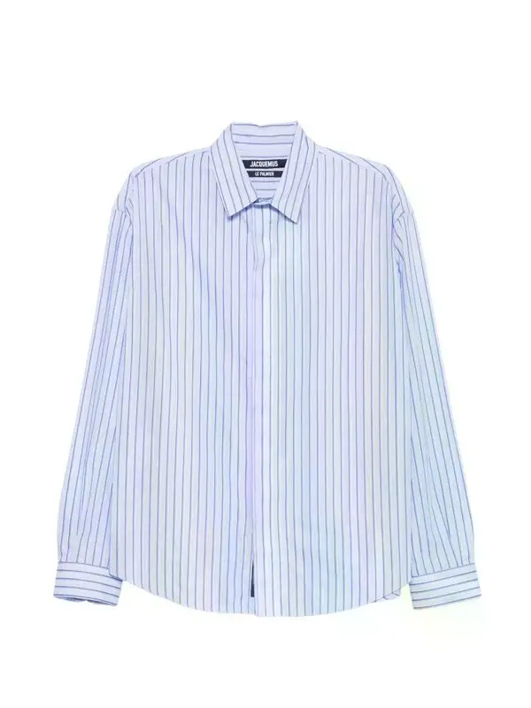 Jacquemus Dog-print Striped Shirt - Blue