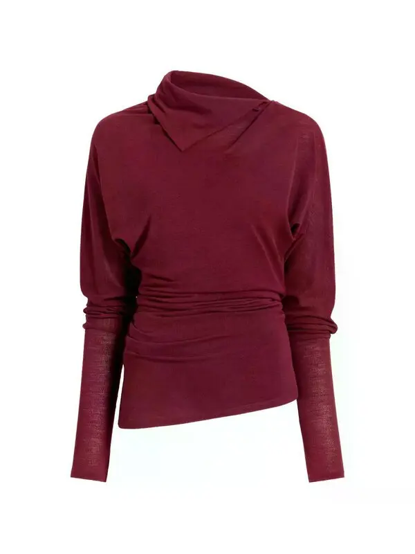 Proenza Schouler Golda Top In Gauzy Jersey - Red