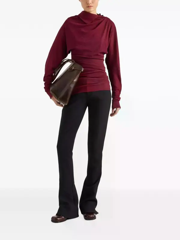 Proenza Schouler Gauzy Jersey Top - Red