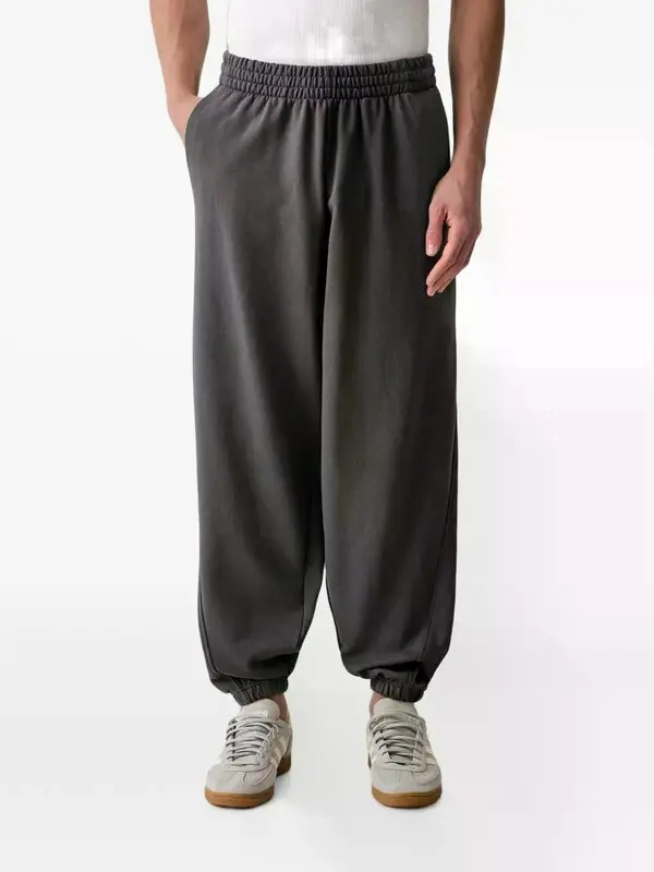Adidas Logo-embroidered Elasticated Track Pants - Grey