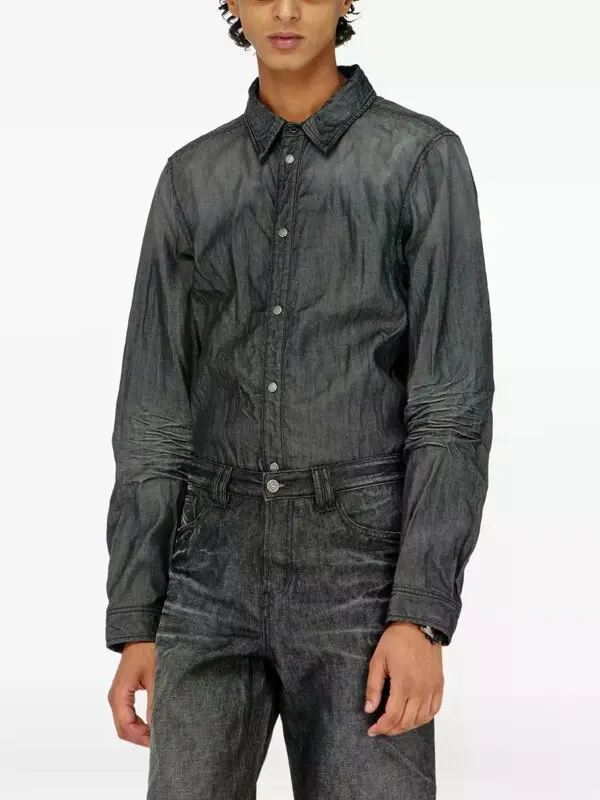 DIESEL® Shirt In Creased Denim