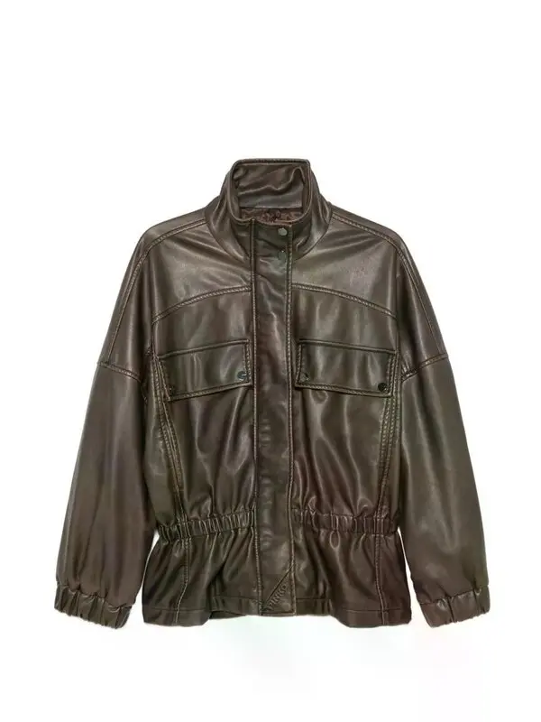 Pinko Elasticated Waist Jacket - Brown