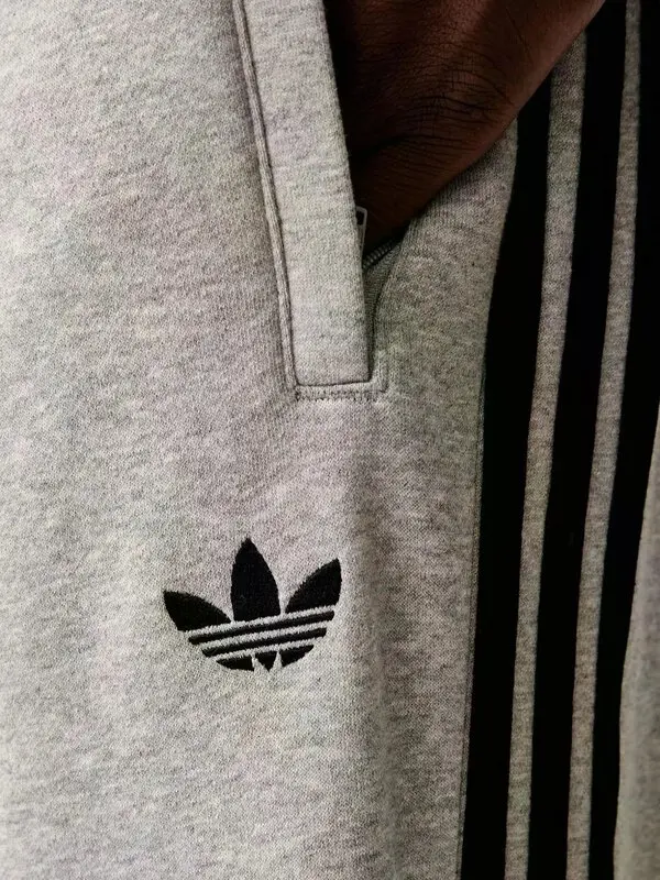Adidas Logo-embroidered Stripe-detail Track Pants