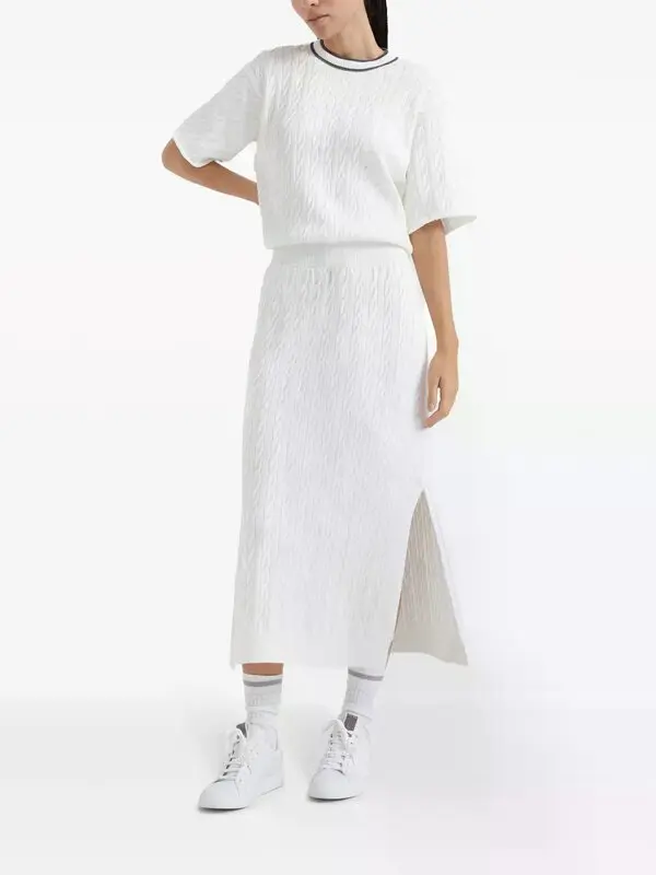 Brunello Cucinelli Cable-knit Cotton Dress