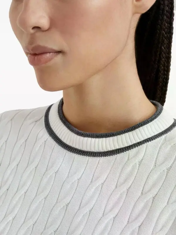 Brunello Cucinelli Cable-knit Cotton Dress