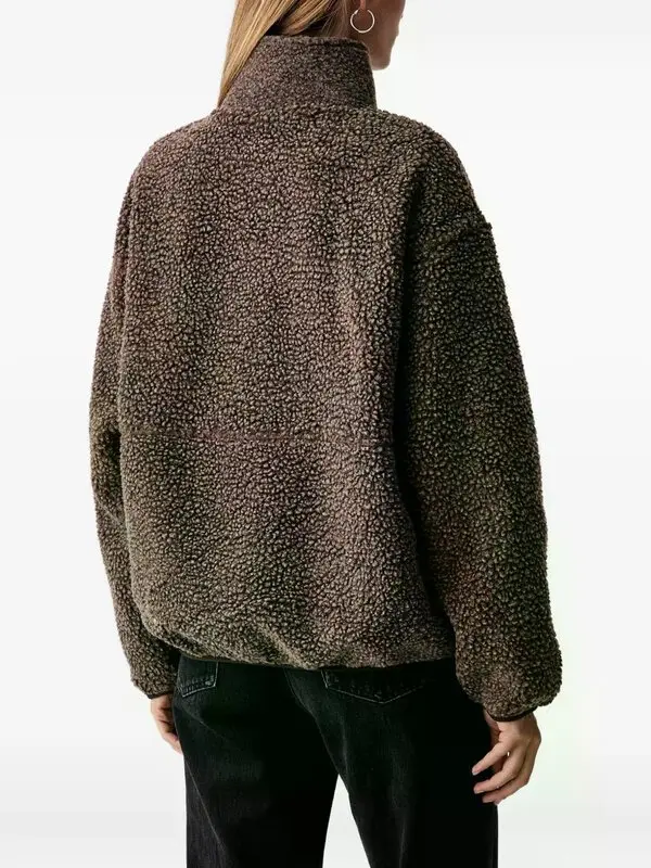 American Vintage Fleece-texture Zip-up Jacket