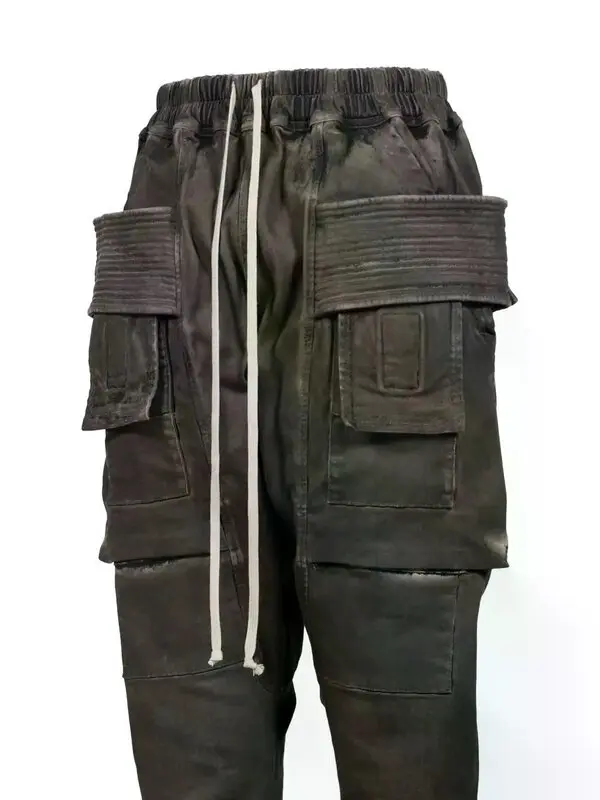 Rick Owens Creatch Multi-pocket Drawstring Drop-crotch Trousers