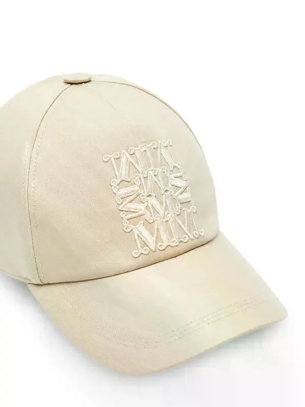 Max Mara Embroidered Logo Baseball Cap - Neutrals