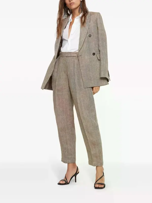 Brunello Cucinelli Tailored Linen Trousers