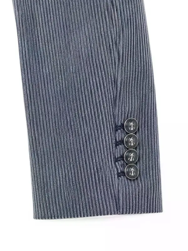 Brunello Cucinelli Corduroy Single-breasted Blazer - Blue