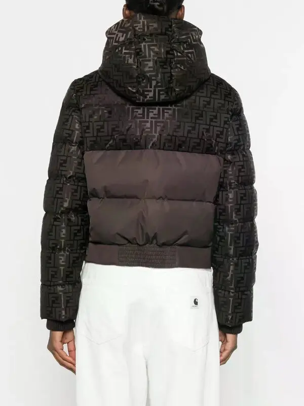 Fendi Ff Logo Hooded Puffer Jacket