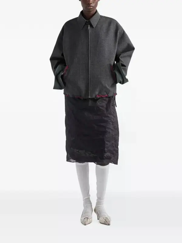 Prada Bonded Devoré Hopsack Blouson