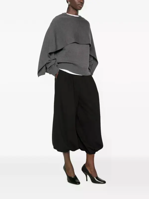 RÓHE Cape-overlay Knitted Sweater