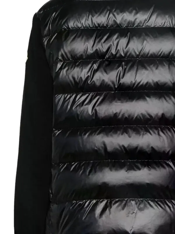 Moncler Quilted Wool-sleeve Sweater