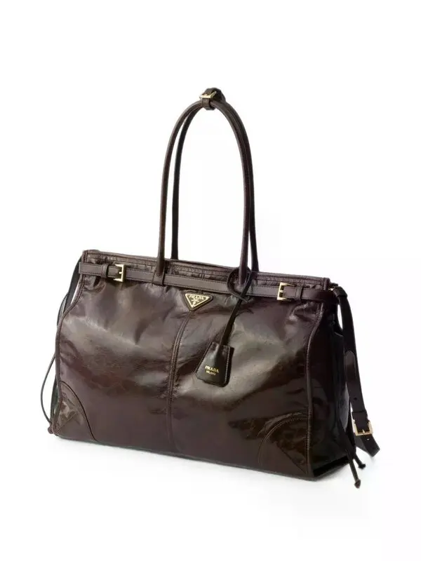 Prada Bonnie Extra-large Leather Bag - Brown
