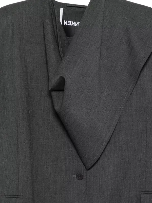 FRENKEN Draped Single-breasted Blazer
