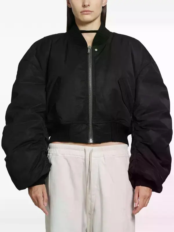 Rick Owens Secchia Cropped Bomber Jacket - Black