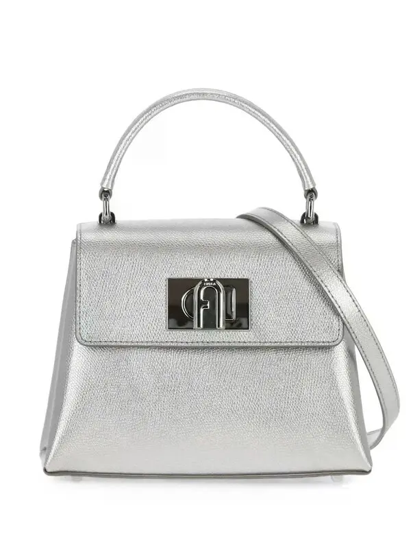 Furla Metallic-effect Top-handle Bag - Silver