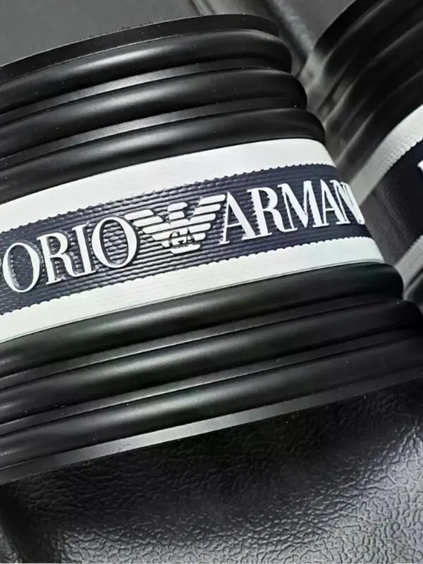 Emporio Armani Logo-print Ribbed Slides