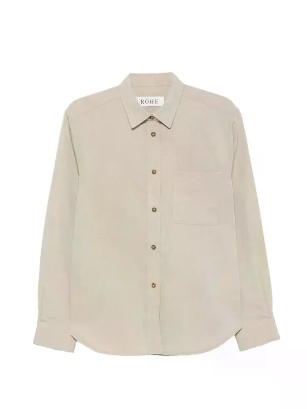 RÓHE Button-fastening Chest-pocket Shirt - Neutrals