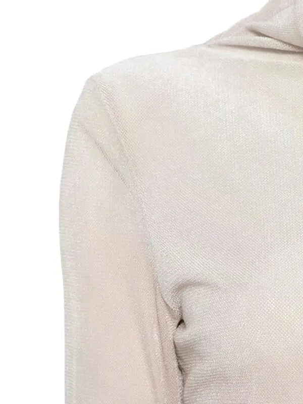 LUISA CERANO Ruched Roll-neck Top