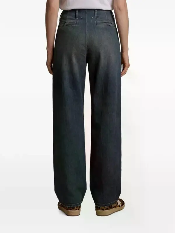 GOLDEN GOOSE Wide-leg Pleated Trousers - Blue