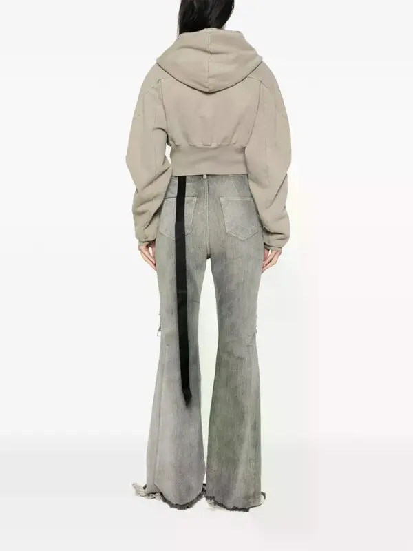 Rick Owens Cropped Zip-up Hoodie