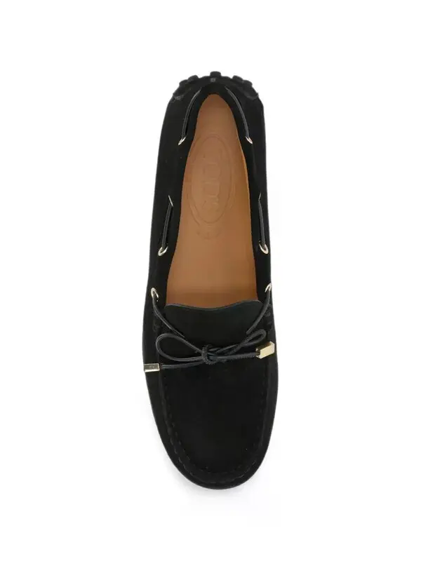 TOD'S Bow-detail Suede Loafers