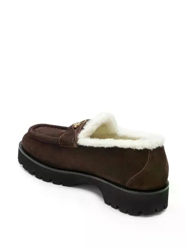 Valentino Garavani Vlogo Shearling-lined Loafers
