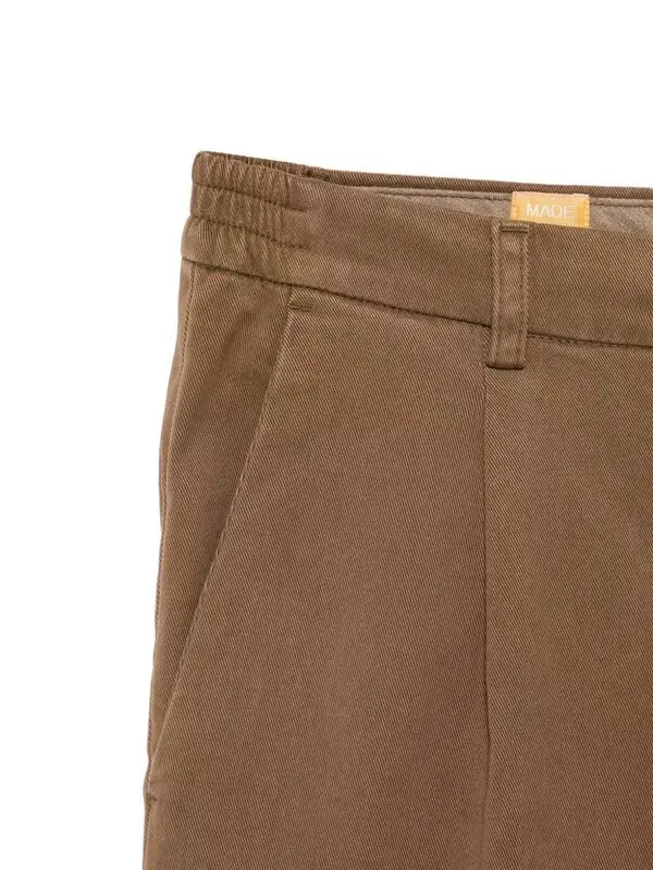 Alpha Industries Pleated Tapered-leg Trousers - Brown