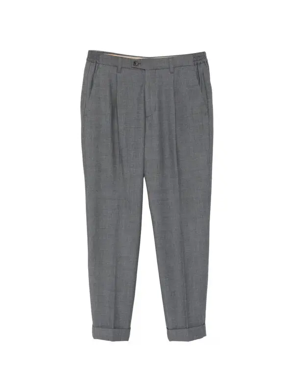 Alpha Industries Pleated-front Cuffed Trousers - Grey